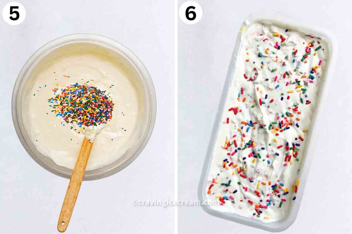 Homemade Sprinkles ice cream - Craving Ice Cream
