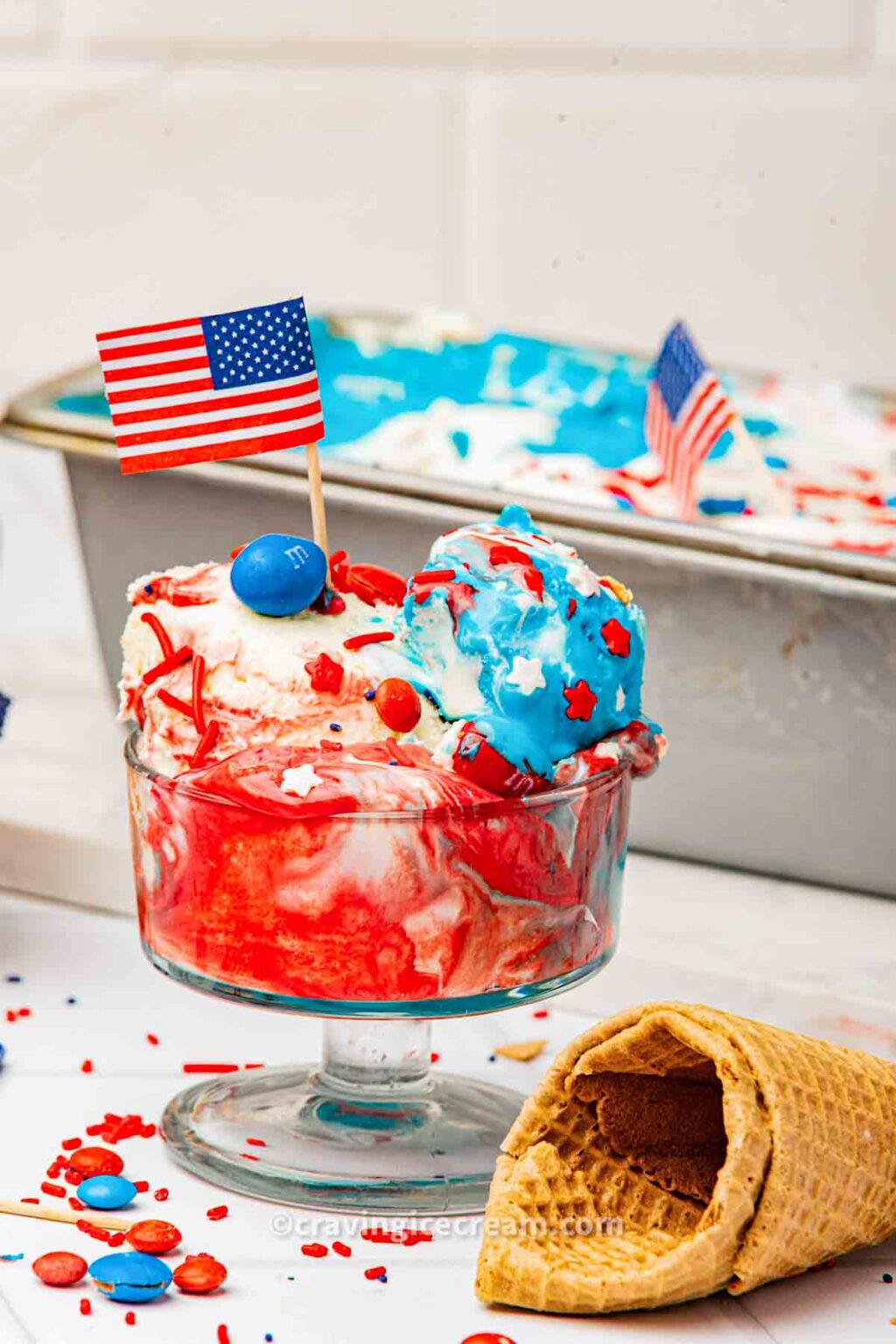 Red white and blue ice cream recipe - Craving Ice Cream